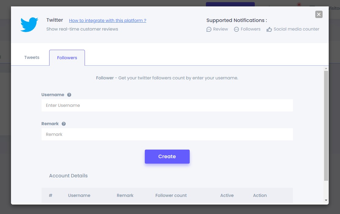 How to Show Twitter Followers on Website - WiserNotify